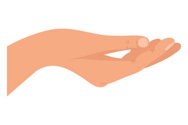 Hand human receiving gesture Royalty Free Vector Image