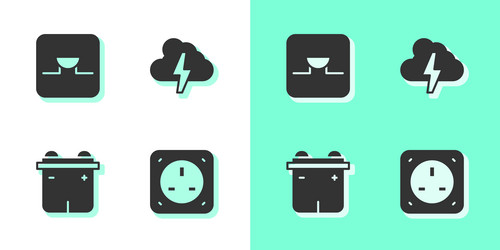 Set electrical outlet buzzer in electronic Vector Image