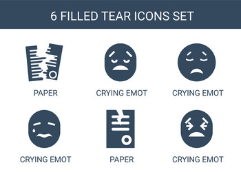 5 tear icons Royalty Free Vector Image - VectorStock