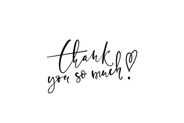 Thank you horizontal card hand drawn Royalty Free Vector