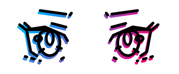 Two female eyes watching Royalty Free Vector Image