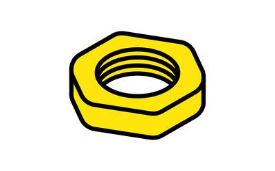 Yellow simple wheel isometrics icon skateboard Vector Image