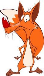 Cute fox cartoon Royalty Free Vector Image - VectorStock