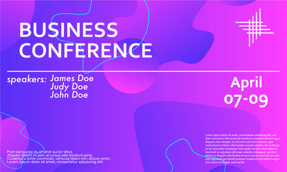 Conference invitation design template Royalty Free Vector