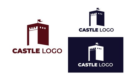 Castle logo with modern style for real estate logo