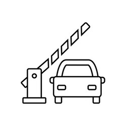Car security barrier gate icon Royalty Free Vector Image