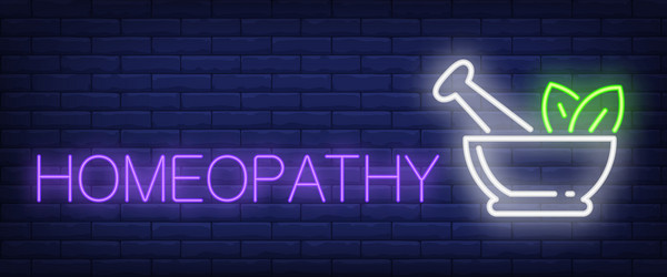 Herbal medicine neon sign Royalty Free Vector Image