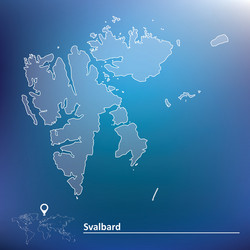 Doodle map of svalbard Royalty Free Vector Image