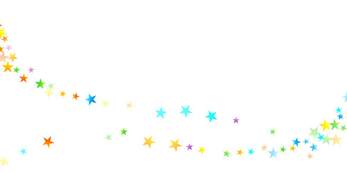 Rainbow festive confetti carnival star falling Vector Image