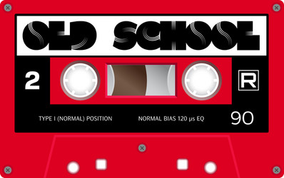 Vintage old school cassette with name Royalty Free Vector