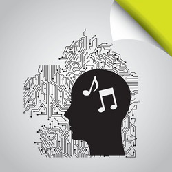 Electrical circuit profile design Royalty Free Vector Image