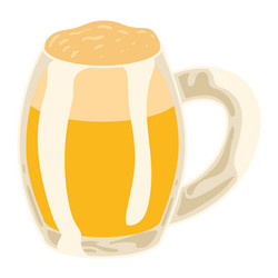 Golden beer jar sketch Royalty Free Vector Image