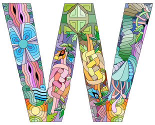 Alphabet Doodle Letter W Vector Images (over 180)