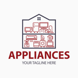 Modern minimalist home appliance store logo Vector Image