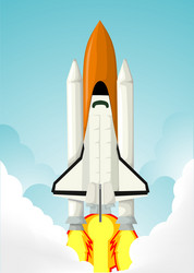 Rocket is ready for launch Royalty Free Vector Image
