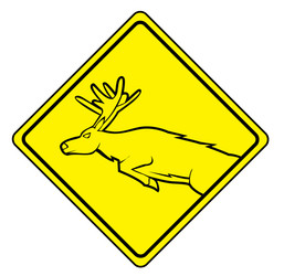 Deer sign Royalty Free Vector Image - VectorStock