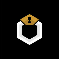 Infinity logo with hexagon concept Royalty Free Vector Image