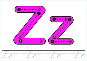 Learning english alphabet for kids letter z Vector Image