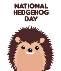 National hedgehog day Royalty Free Vector Image