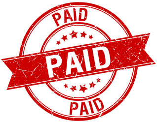 Rubber stamp lunas paid in indonesia language Vector Image