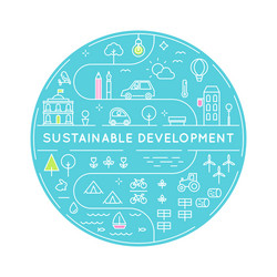 Pie chart showing sustainable development goals Vector Image