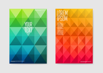 Brochure design triangular template colourful Vector Image