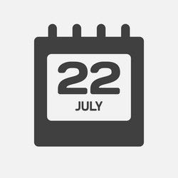 July 22 Calendar Vector Images (over 110)