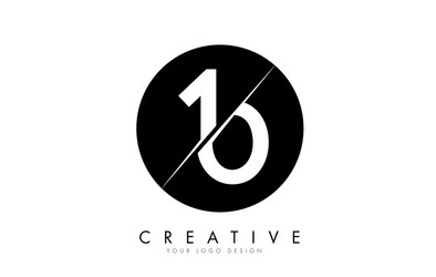 Colorful creative number 10 logo with leading Vector Image
