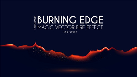Burining ragged edge shining design fire Vector Image