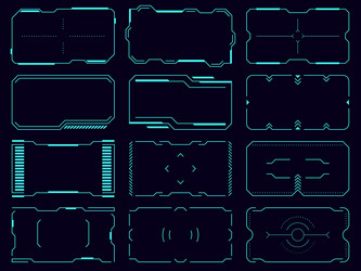 Hud frames futuristic design ui templates simple Vector Image
