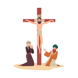 Jesus Expelling Demon Royalty Free Vector Image