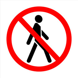 No entry or do not enter traffic sign Royalty Free Vector