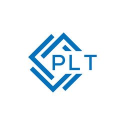 Plt letter logo design on white background Vector Image