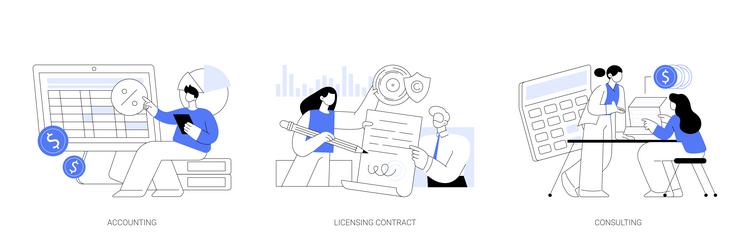 Professional help abstract concept Royalty Free Vector Image