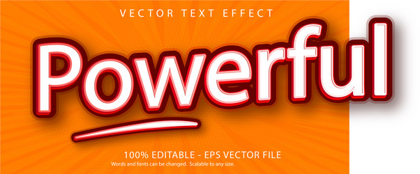 Nice text editable font effect Royalty Free Vector Image