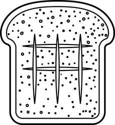 Bread slice pattern in monochrome silhouette Vector Image