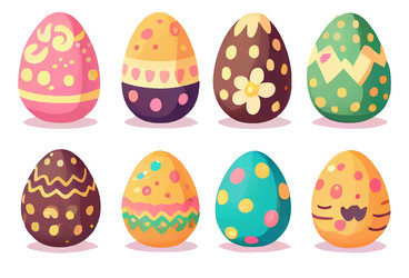 Set of aester colorful egg Royalty Free Vector Image