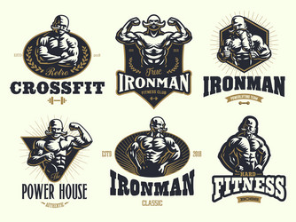 Strongman Weightlifting Mustache Vector Images (82)
