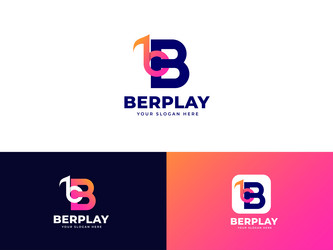 Letter b logo design with music note icon modern Vector Image
