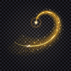 Blue magic spiral swirl glowing wave with light Vector Image