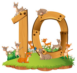 Ten ant carry number Royalty Free Vector Image