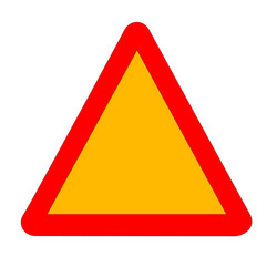 Blank triangle traffic sign Royalty Free Vector Image