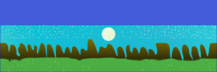 Cyan sky and mountains landscape Royalty Free Vector Image