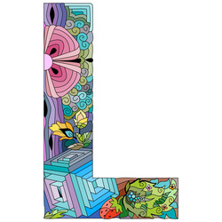 Flower Alphabet Letter L Pattern Vector Images (over 100)