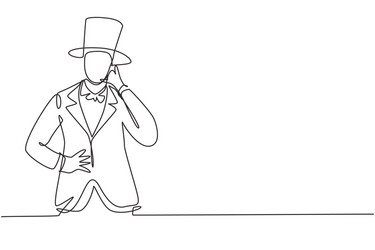 One continuous single line of disabled man Vector Image