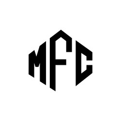 Mfc letter logo design with polygon shape Vector Image