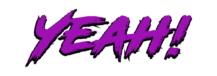 Yeah comic sticker Royalty Free Vector Image - VectorStock