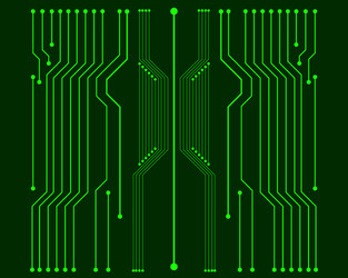 Green tech banner with circuit board Royalty Free Vector