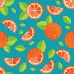 Tiled seamless pattern of cartoon orange slices Vector Image
