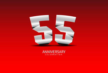 55 year anniversary celebration logo Royalty Free Vector